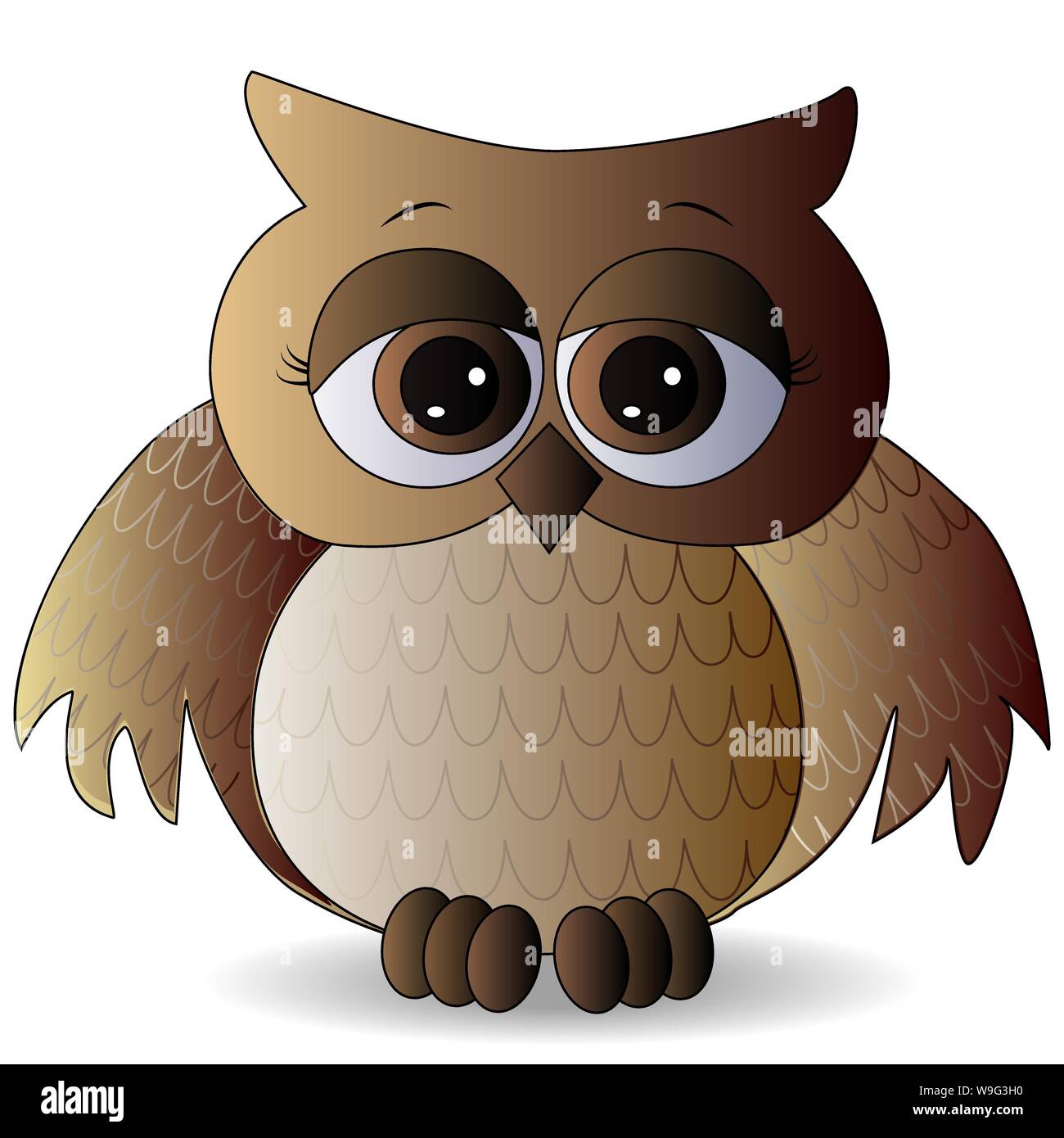 Surprised owl Stock Vector Images - Alamy