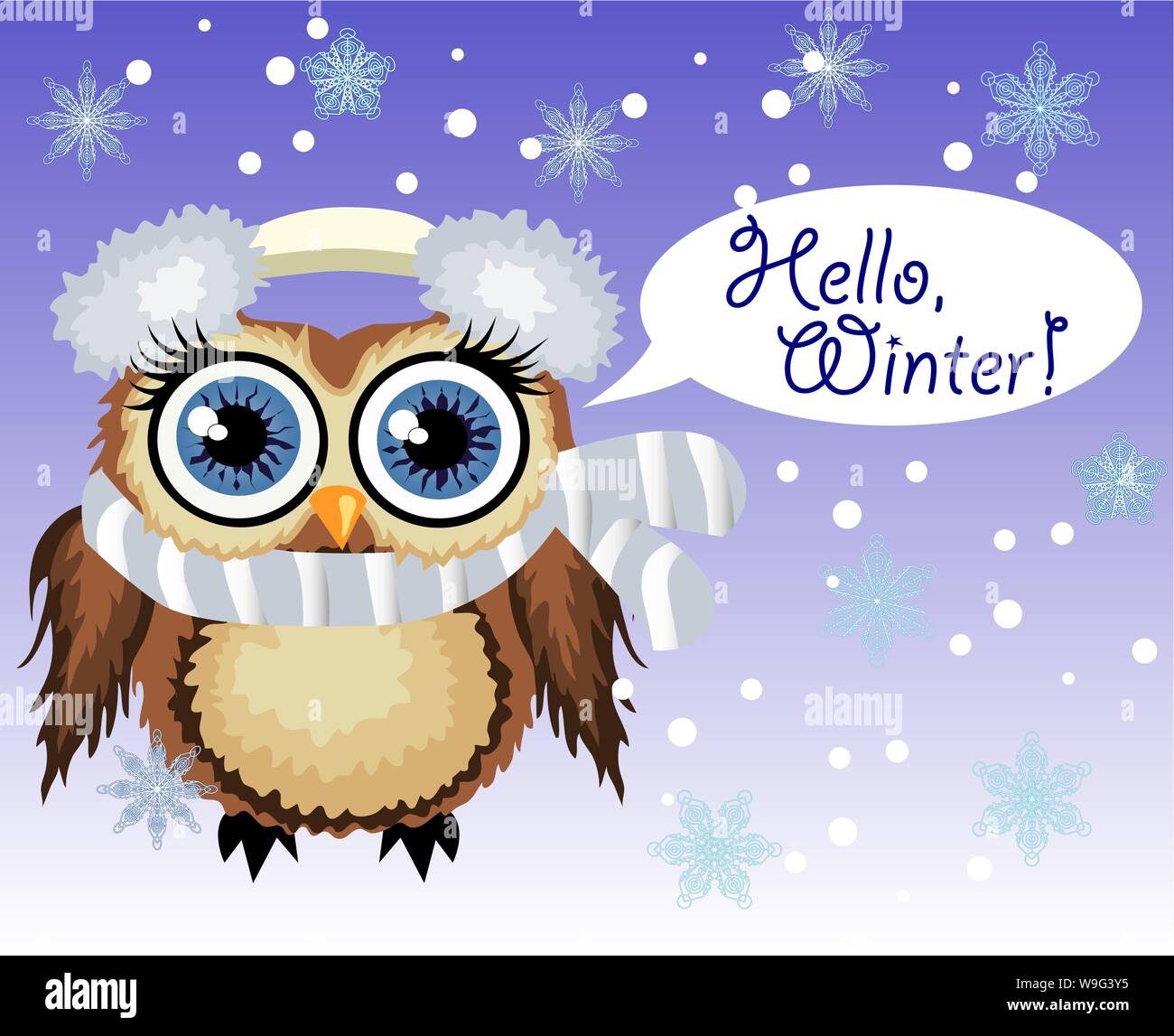 Cute Winter Owl