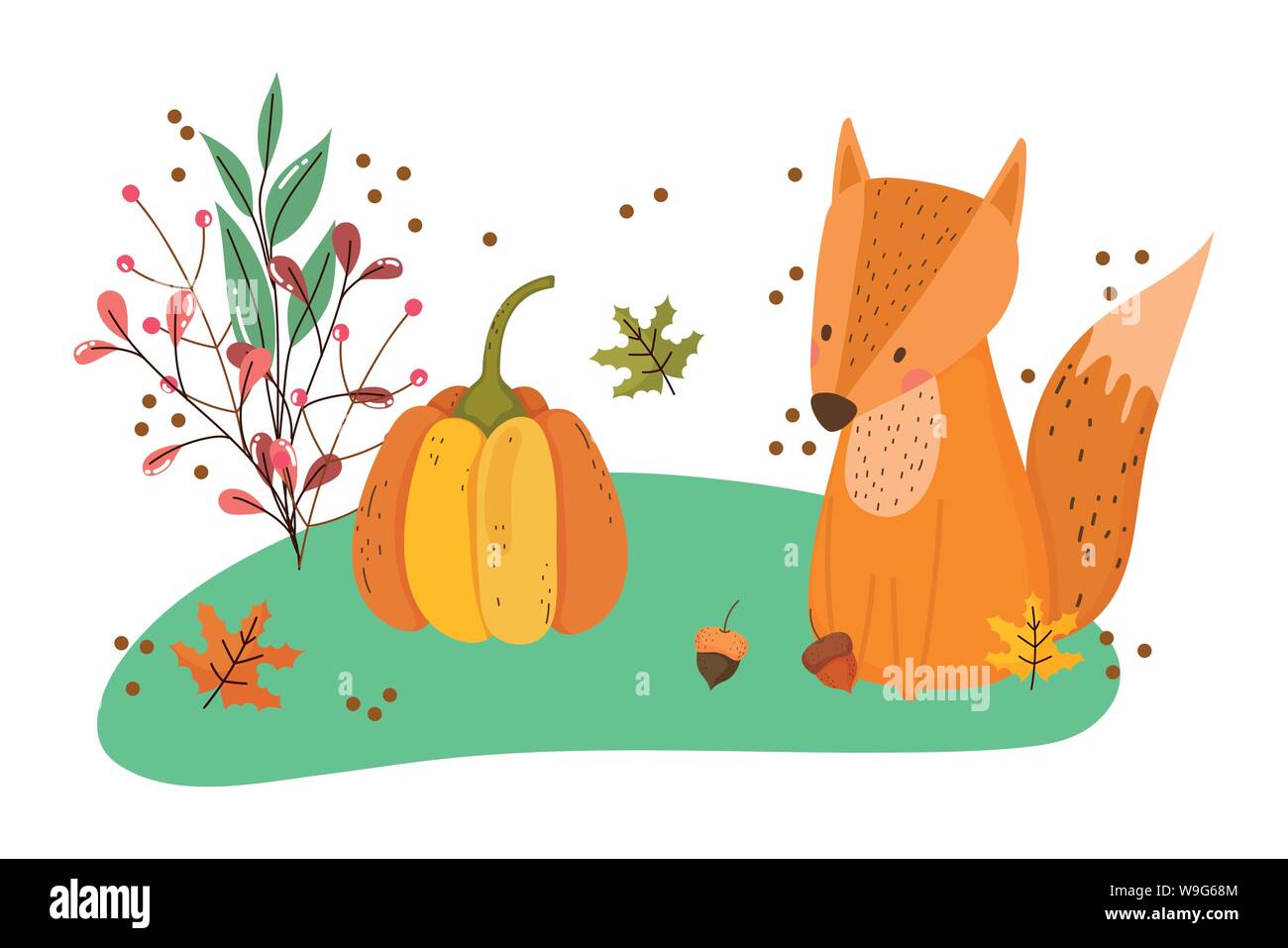 Fox cartoon design, Animal cute zoo life nature and fauna theme Vector ...