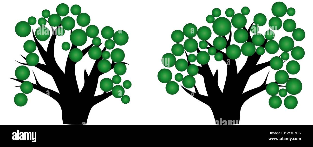 Thick tree trunks Stock Vector Images - Alamy