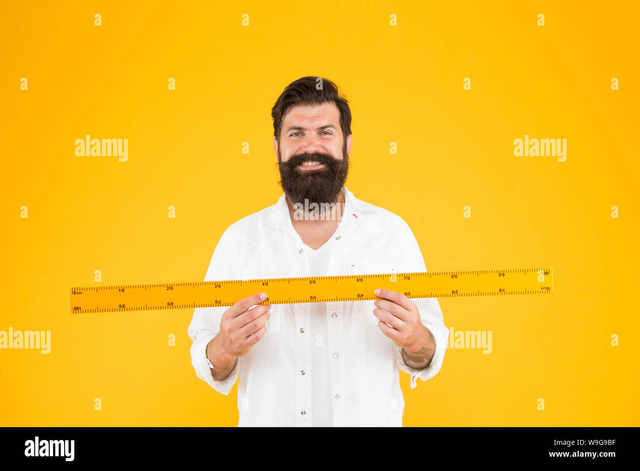 Size tall and length. Big size. Measure and control. Geometry theorem ...