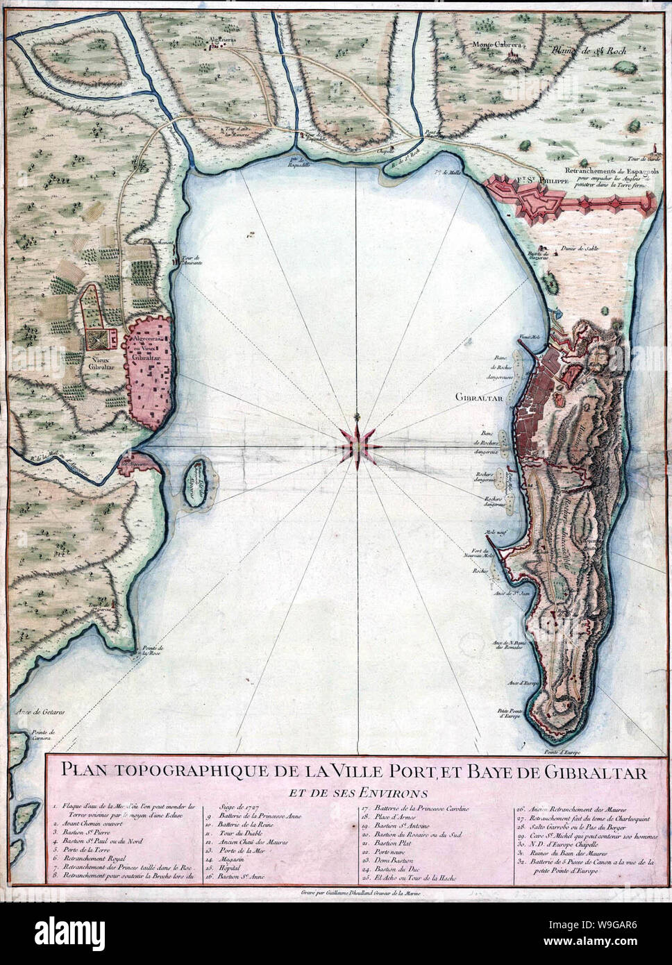 Vintage gibraltar map hi-res stock photography and images - Alamy