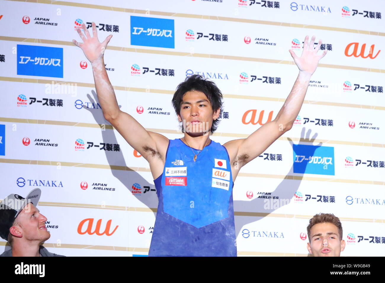 Tokyo, Japan. 13th Aug, 2019. Tomoa Narasaki (JPN) Sport Climbing ...