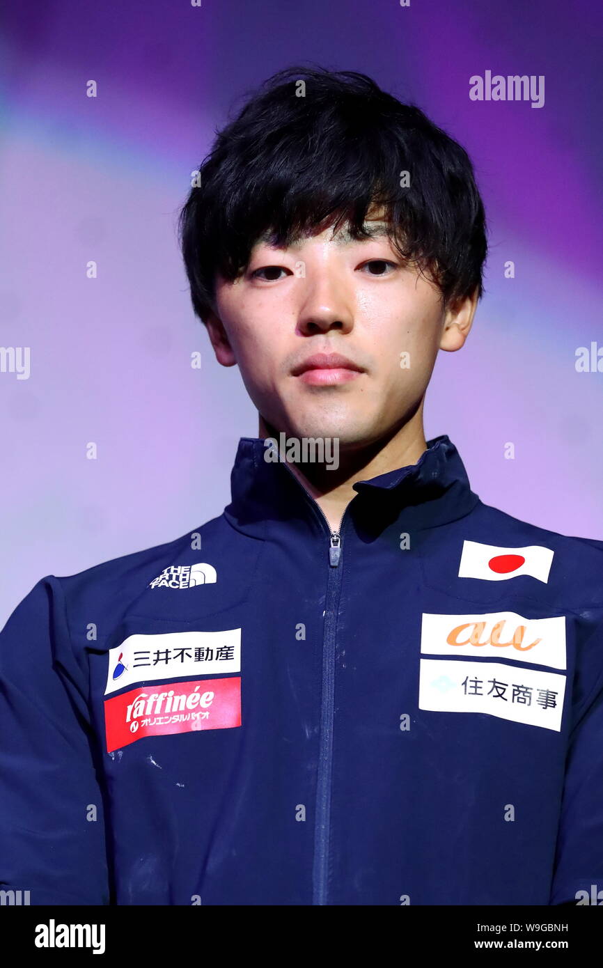 Tokyo, Japan. 13th Aug, 2019. Kokoro Fujii (JPN) Sport Climbing : IFSC ...
