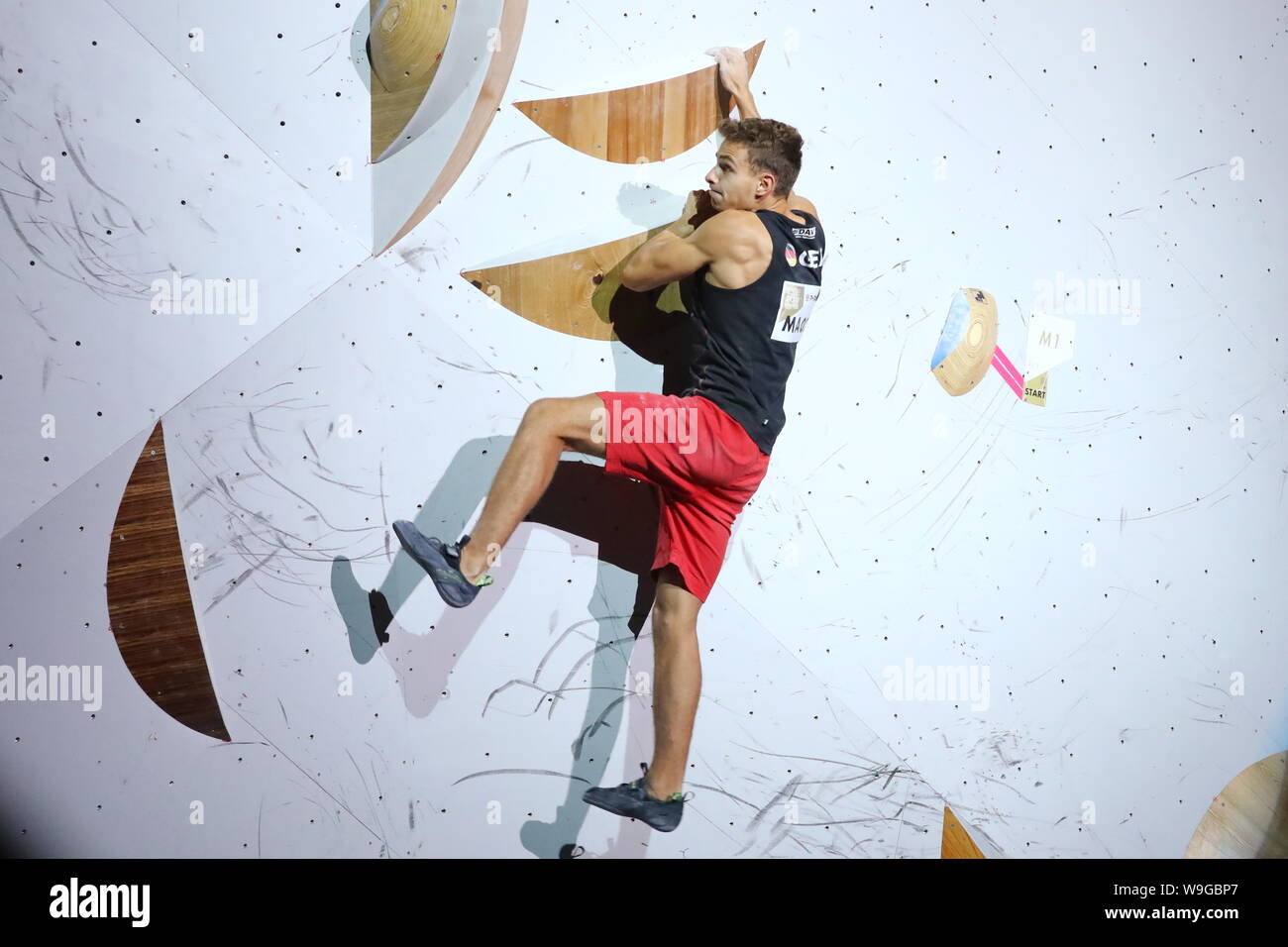 Tokyo, Japan. 13th Aug, 2019. Yannick Flohe (GER) Sport Climbing : IFSC ...