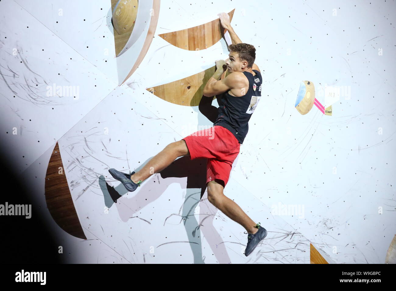 Tokyo, Japan. 13th Aug, 2019. Yannick Flohe (GER) Sport Climbing : IFSC ...
