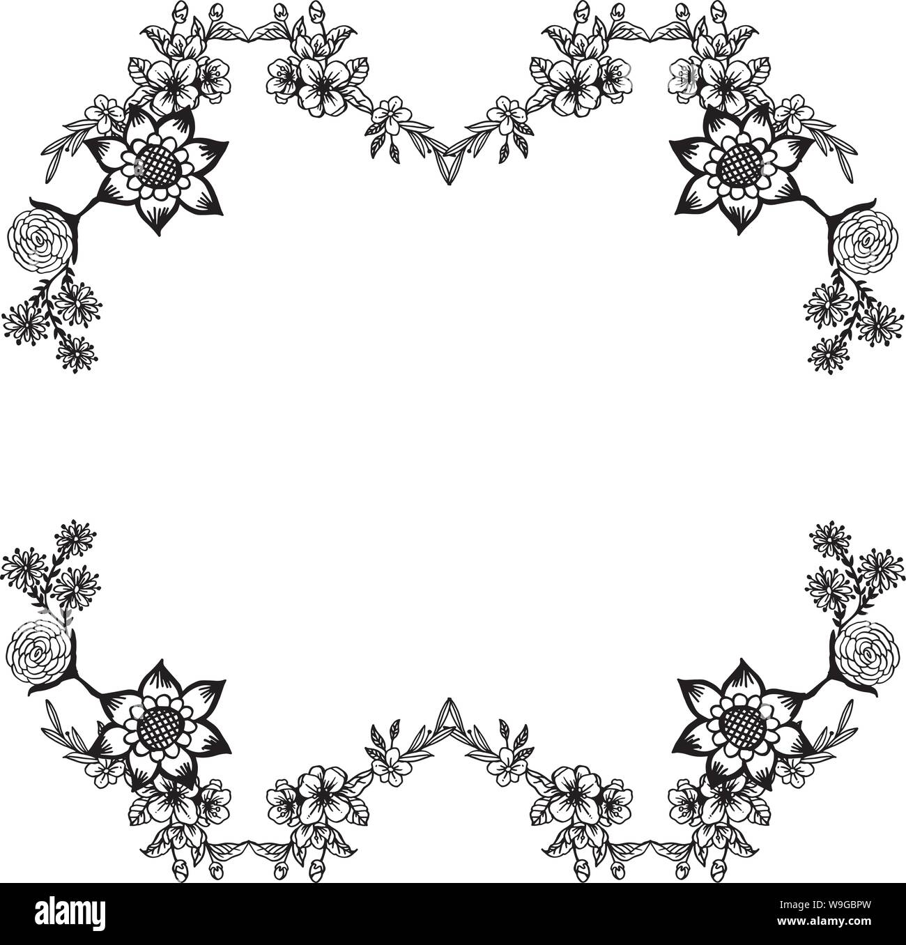 Design element for invitation card, greeting card, with leaves and ...