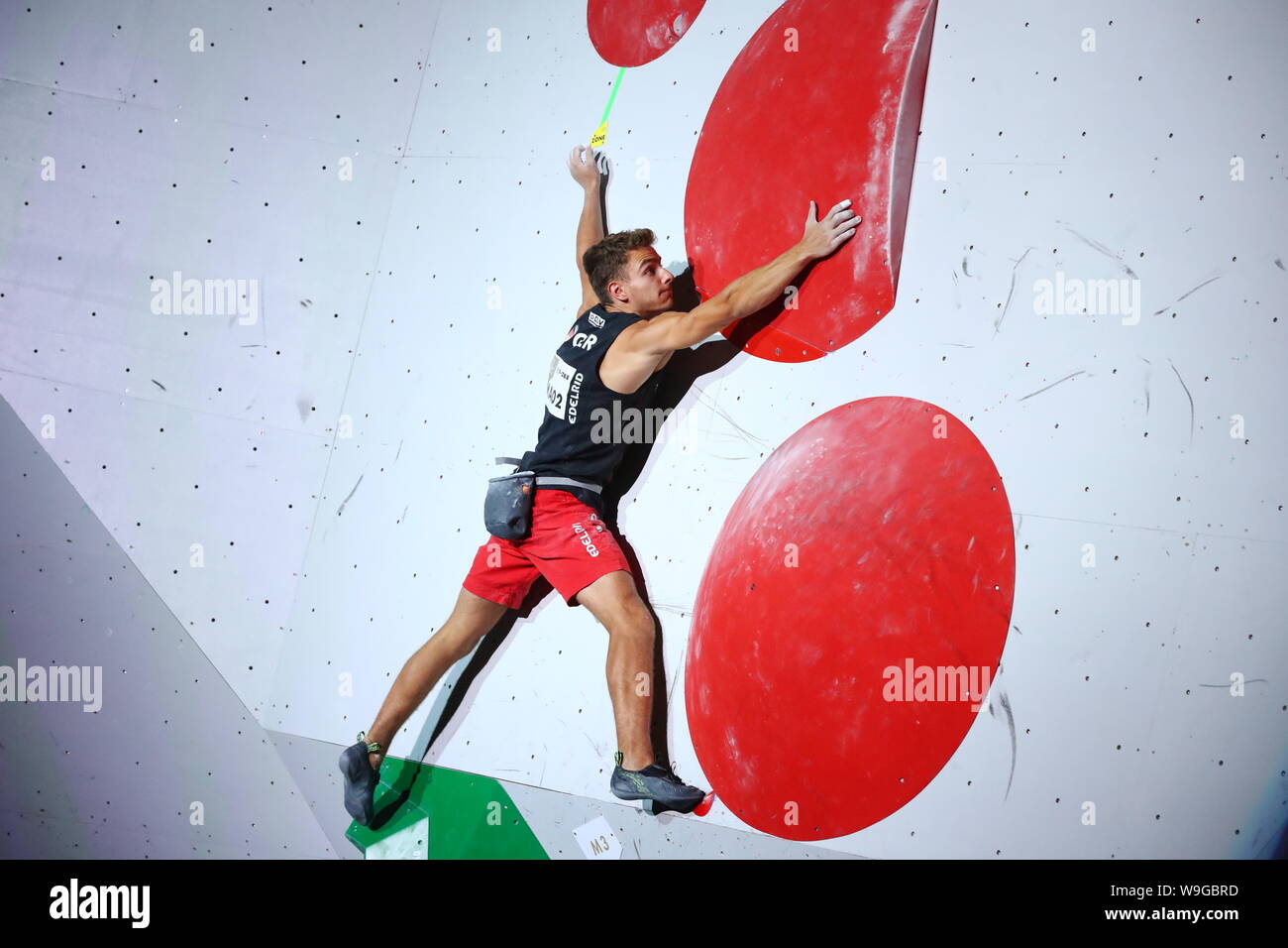 Tokyo, Japan. 13th Aug, 2019. Yannick Flohe (GER) Sport Climbing : IFSC ...
