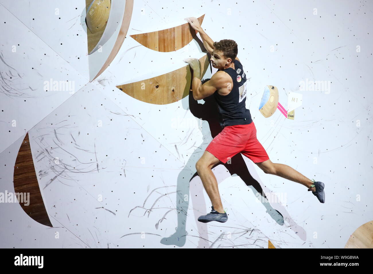 Tokyo, Japan. 13th Aug, 2019. Yannick Flohe (GER) Sport Climbing : IFSC ...
