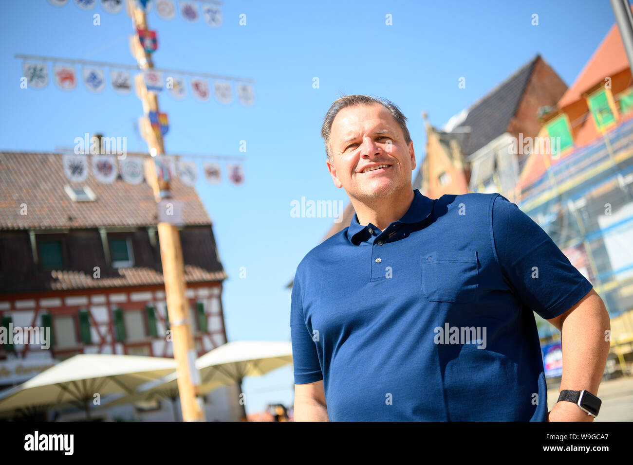 Eppingen, Germany. 24th July, 2019. Klaus Holaschke, Lord Mayor of the ...
