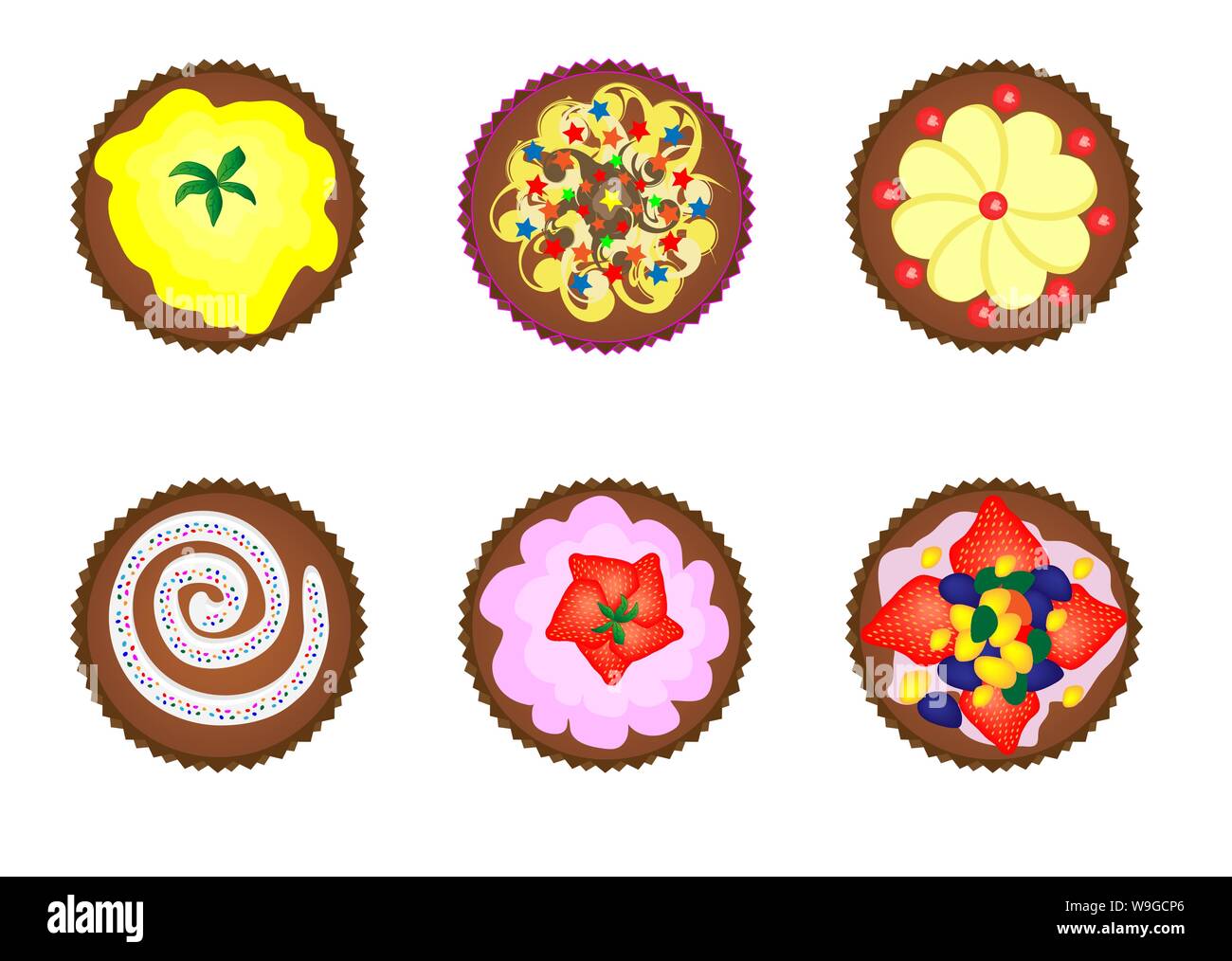 Cheesecake top view Stock Vector Images - Alamy