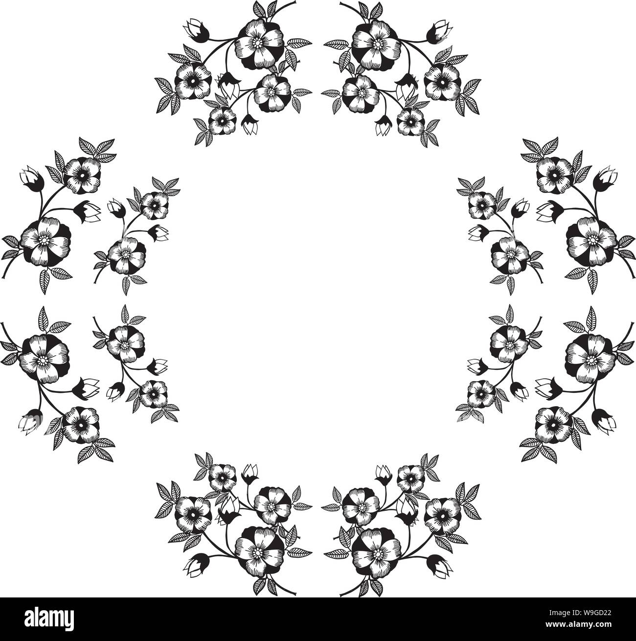 Decoration pattern of card, with background floral frame abstract ...