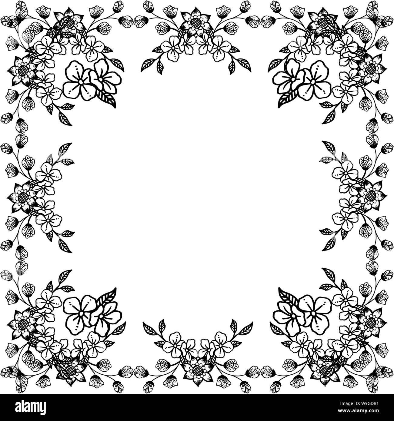 Decoration pattern of card, with background floral frame abstract ...