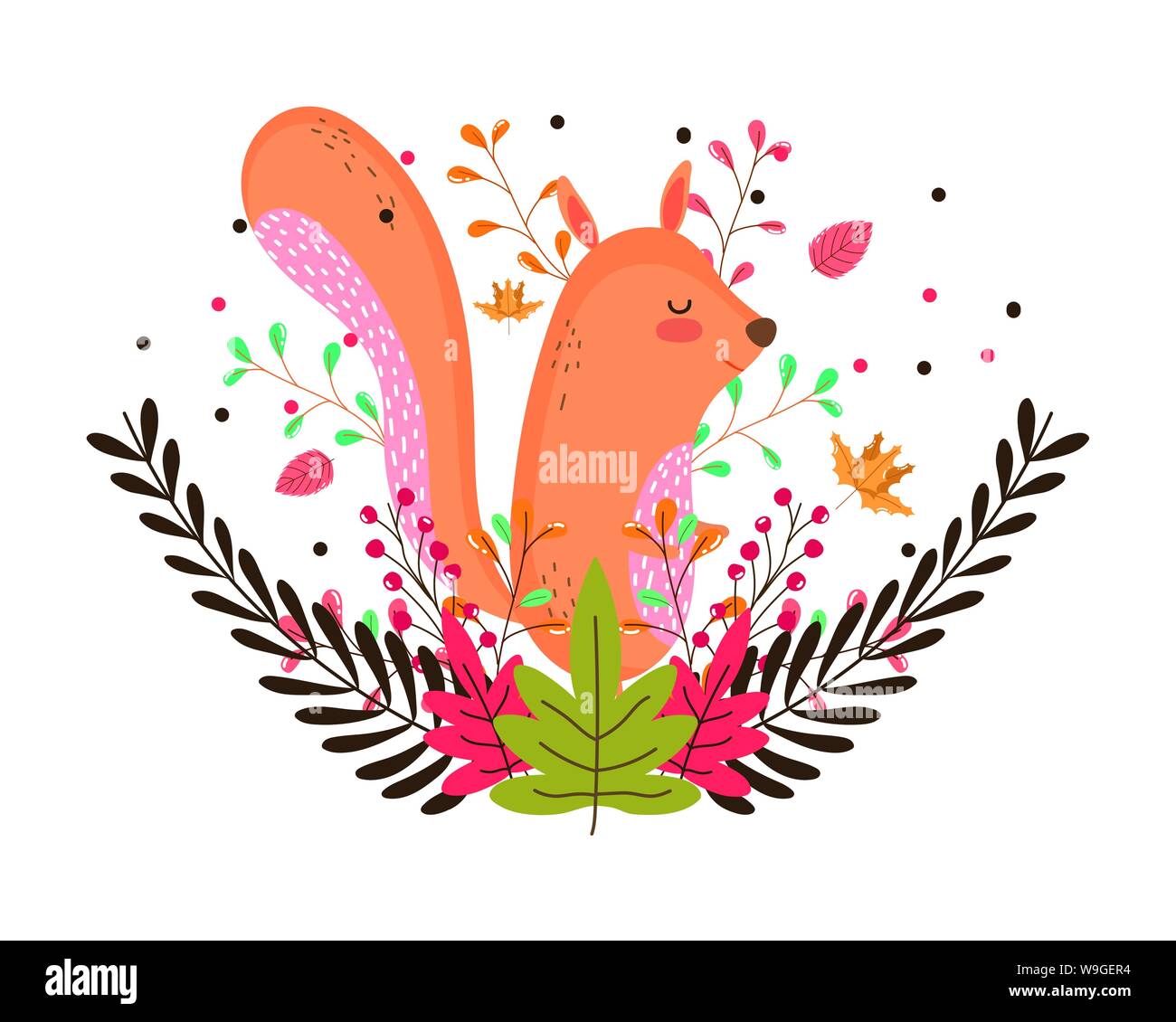 Squirrel cartoon design, Animal cute zoo life nature and fauna theme ...