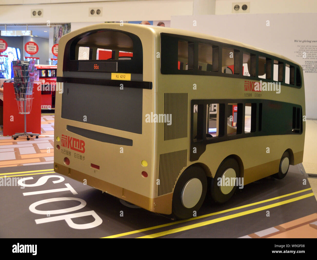 Bus model displayed indoor Stock Photo - Alamy