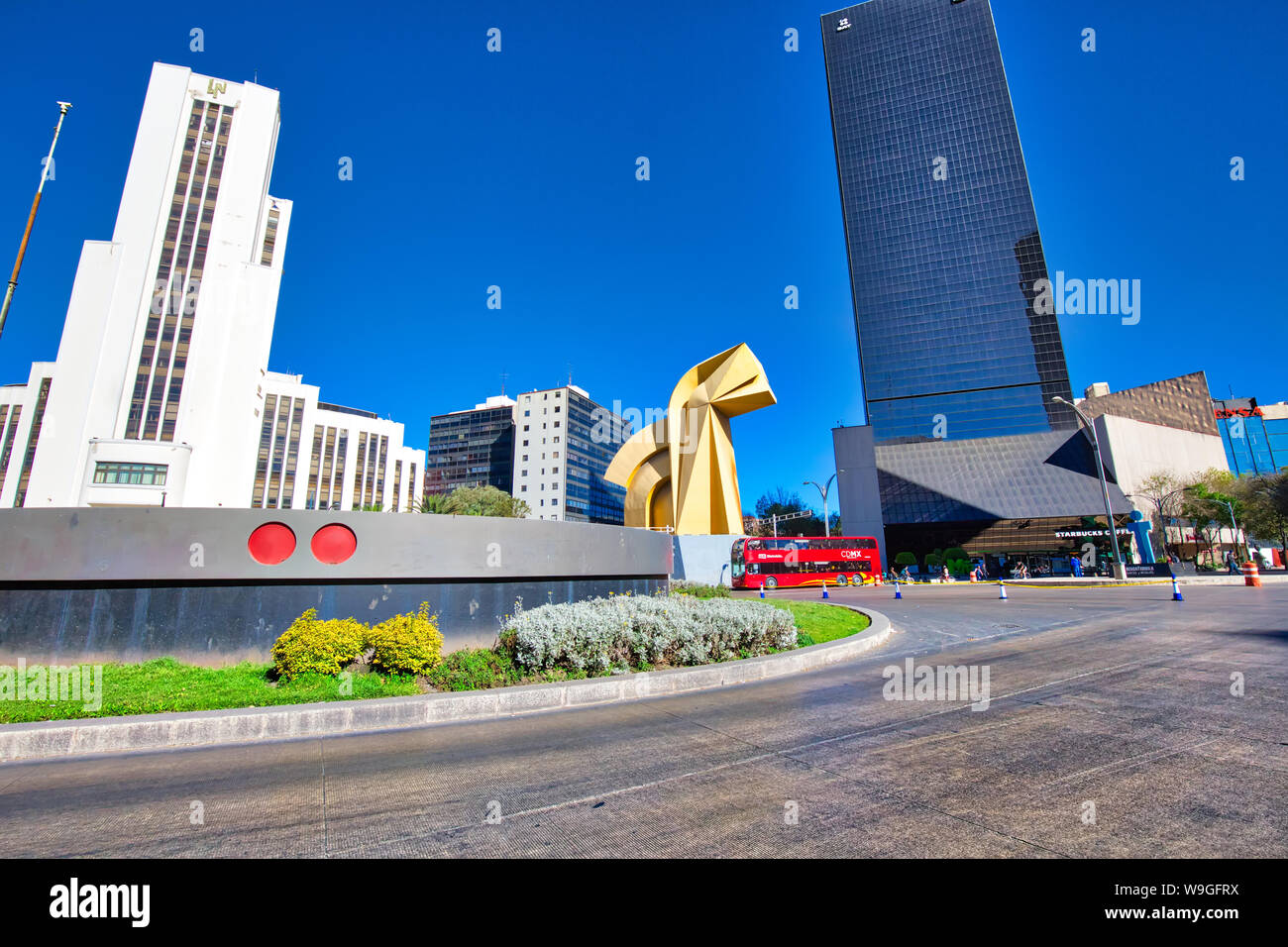 Mexico City, Mexico-10 December, 2018: Landmark El Caballito Monument ...