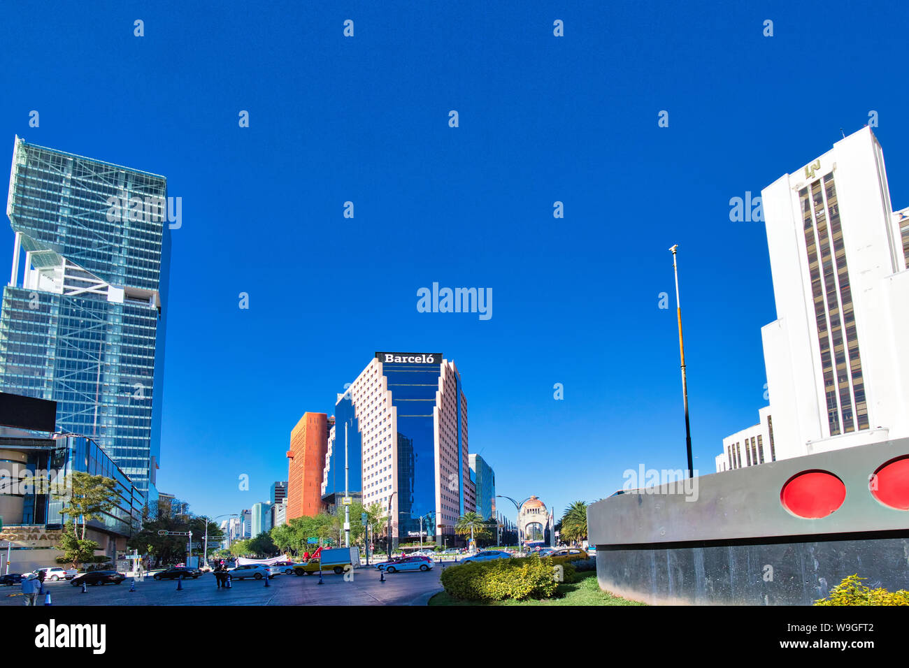 Mexico City, Mexico-10 December, 2018: Landmark El Caballito Monument ...