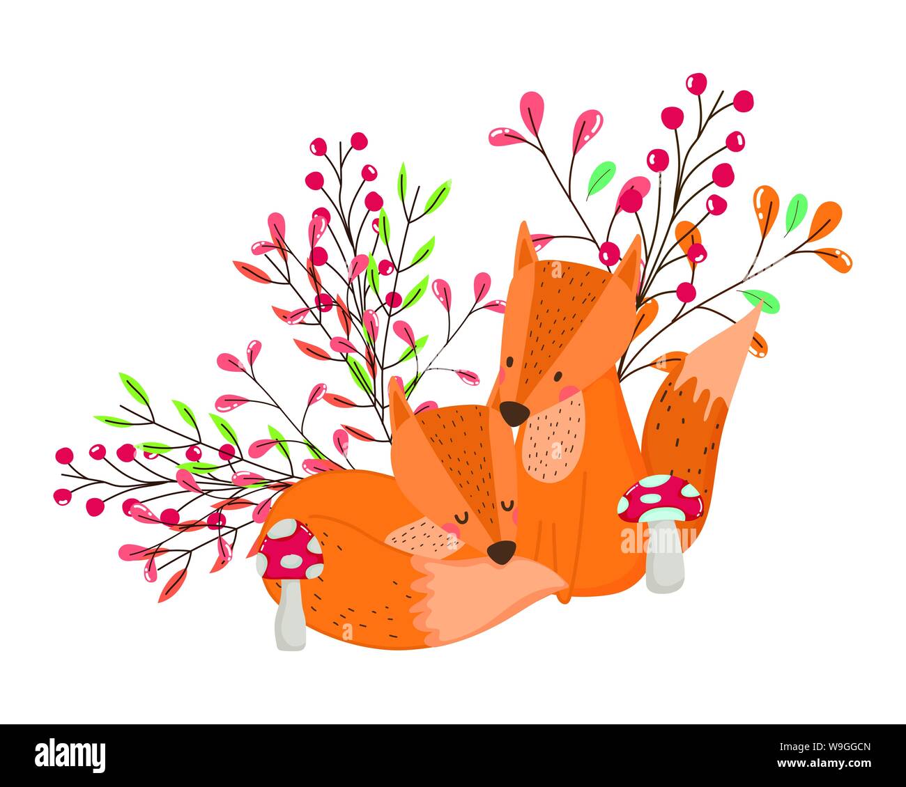 Fox cartoon design, Animal cute zoo life nature and fauna theme Vector ...