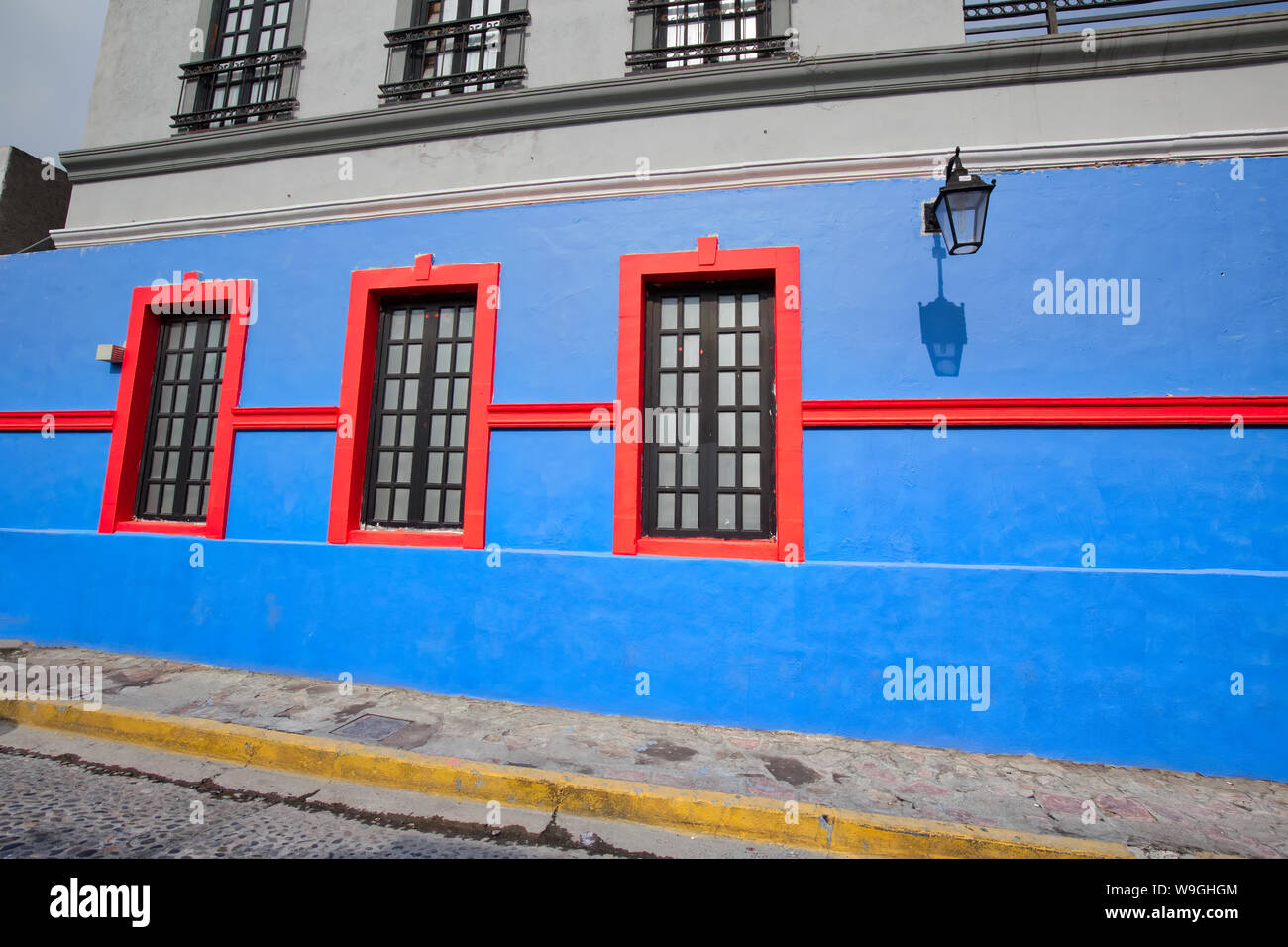 Monterrey, colorful historic buildings in the center of the old city ...
