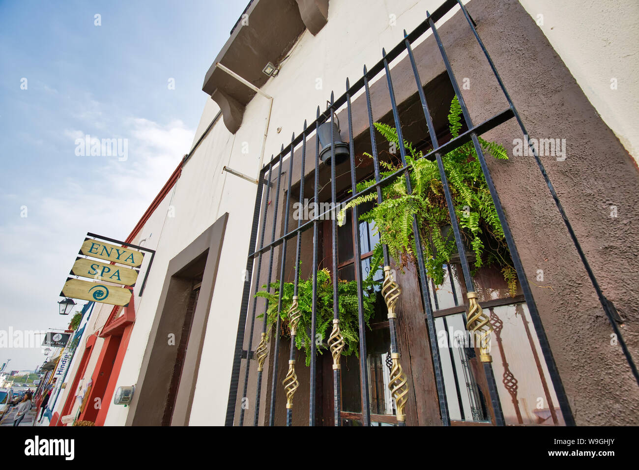 Monterrey, colorful historic buildings in the center of the old city ...