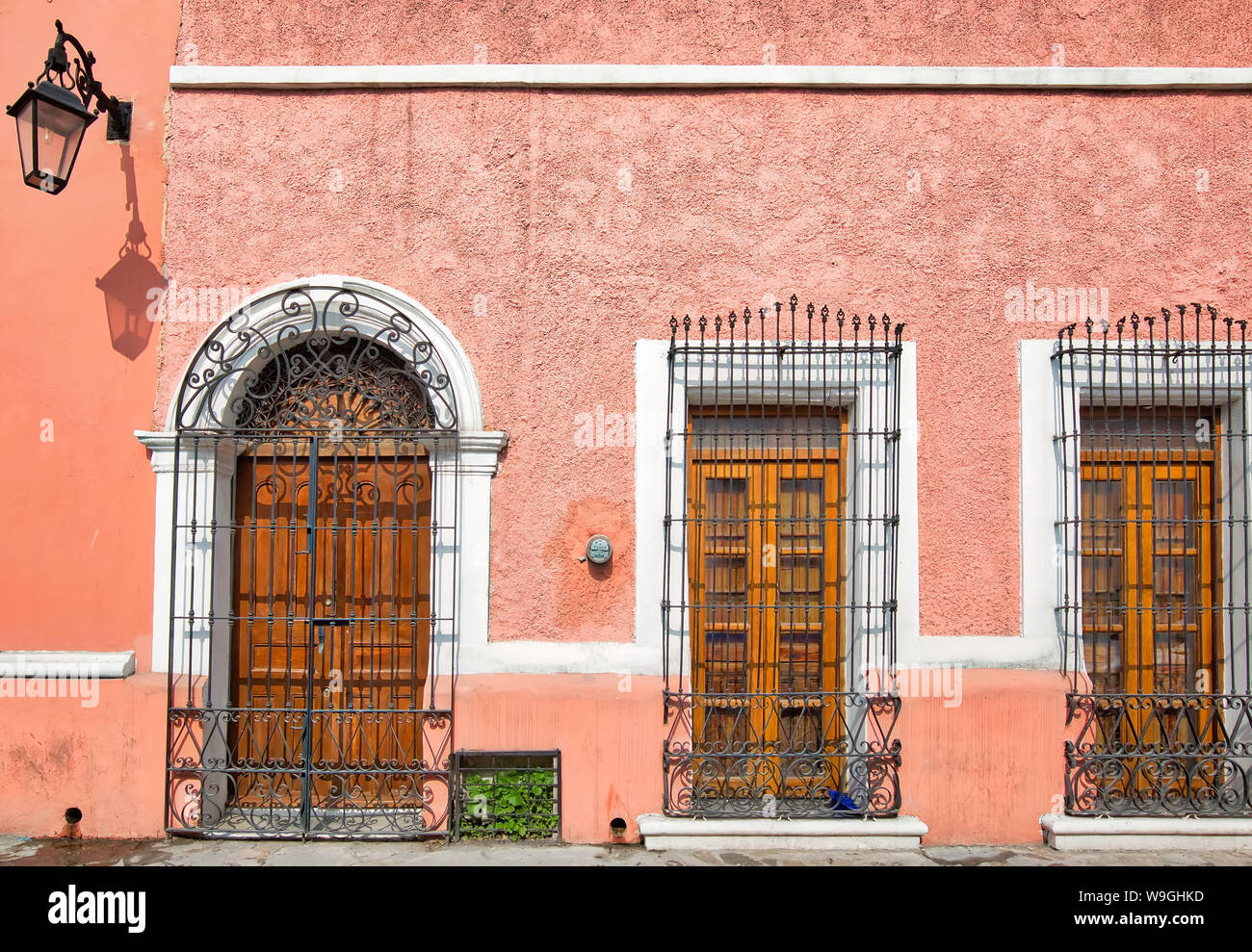 Monterrey, colorful historic buildings in the center of the old city ...