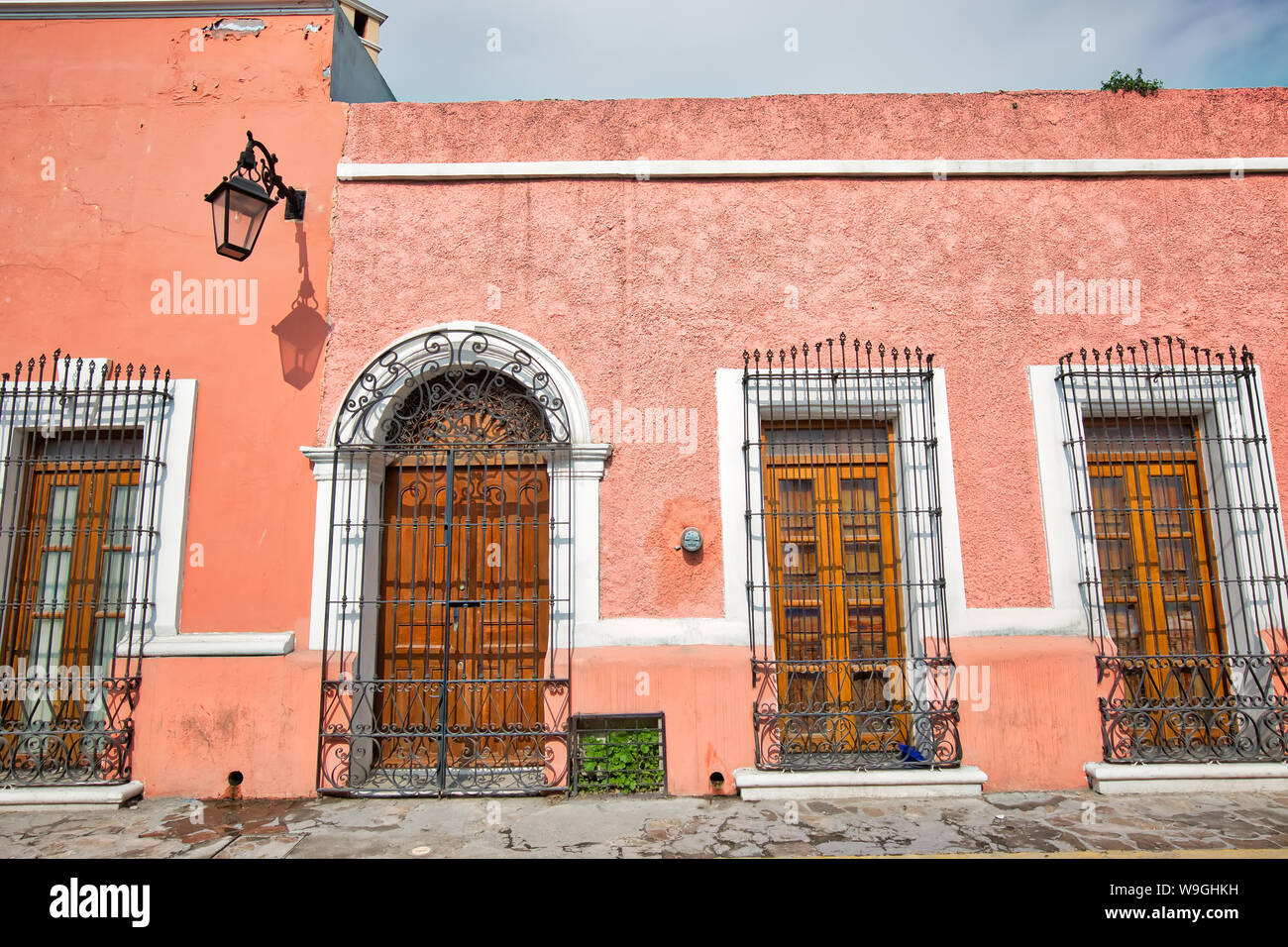 Monterrey, colorful historic buildings in the center of the old city ...