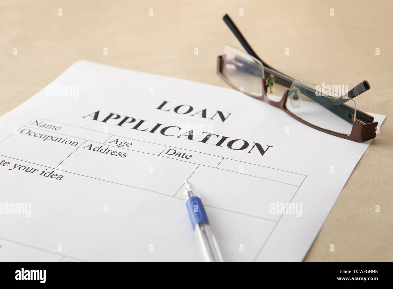 Filling up application form close hi-res stock photography and images ...