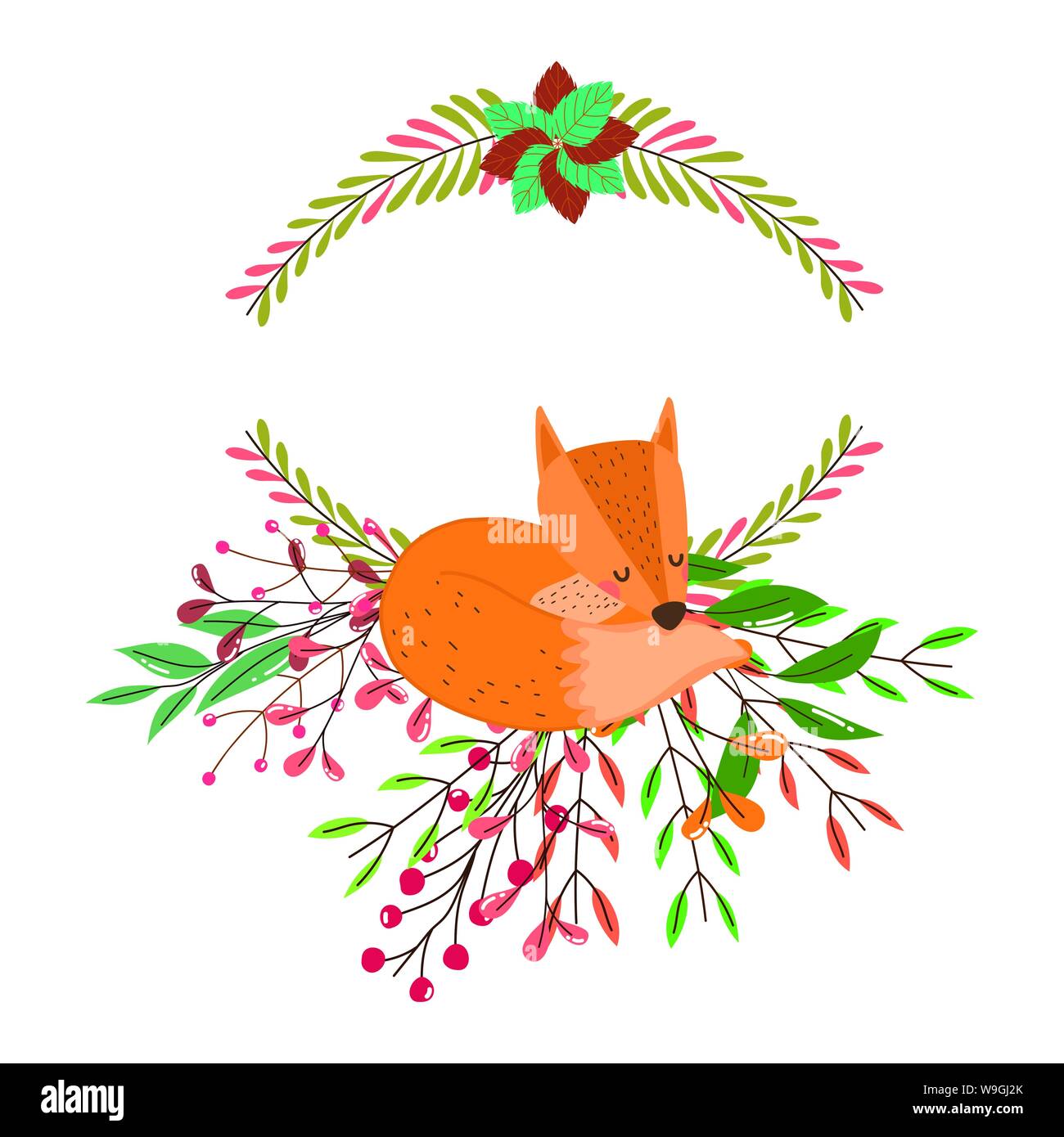 Fox cartoon design, Animal cute zoo life nature and fauna theme Vector ...