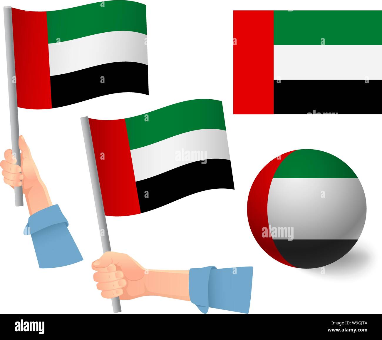 united arab emirates flag in hand icon Stock Vector Image & Art - Alamy