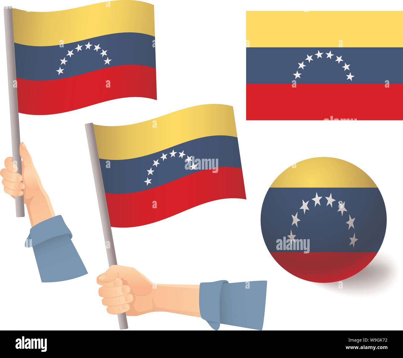 venezuela flag in hand icon Stock Vector Image & Art - Alamy