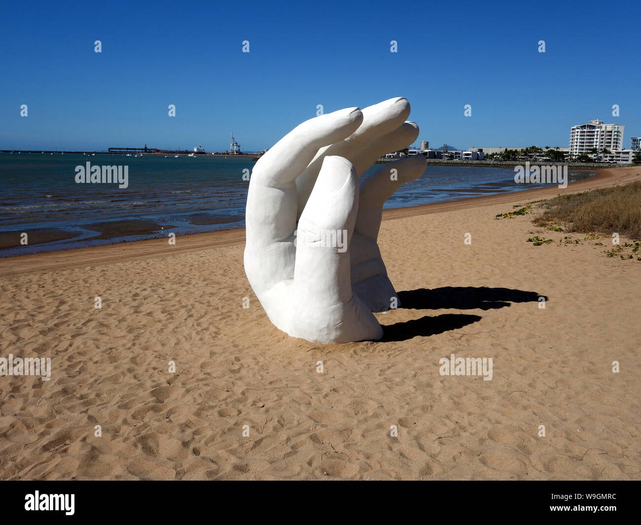 An art display called "Hand in the Sand" at the Strand Ephemera ...