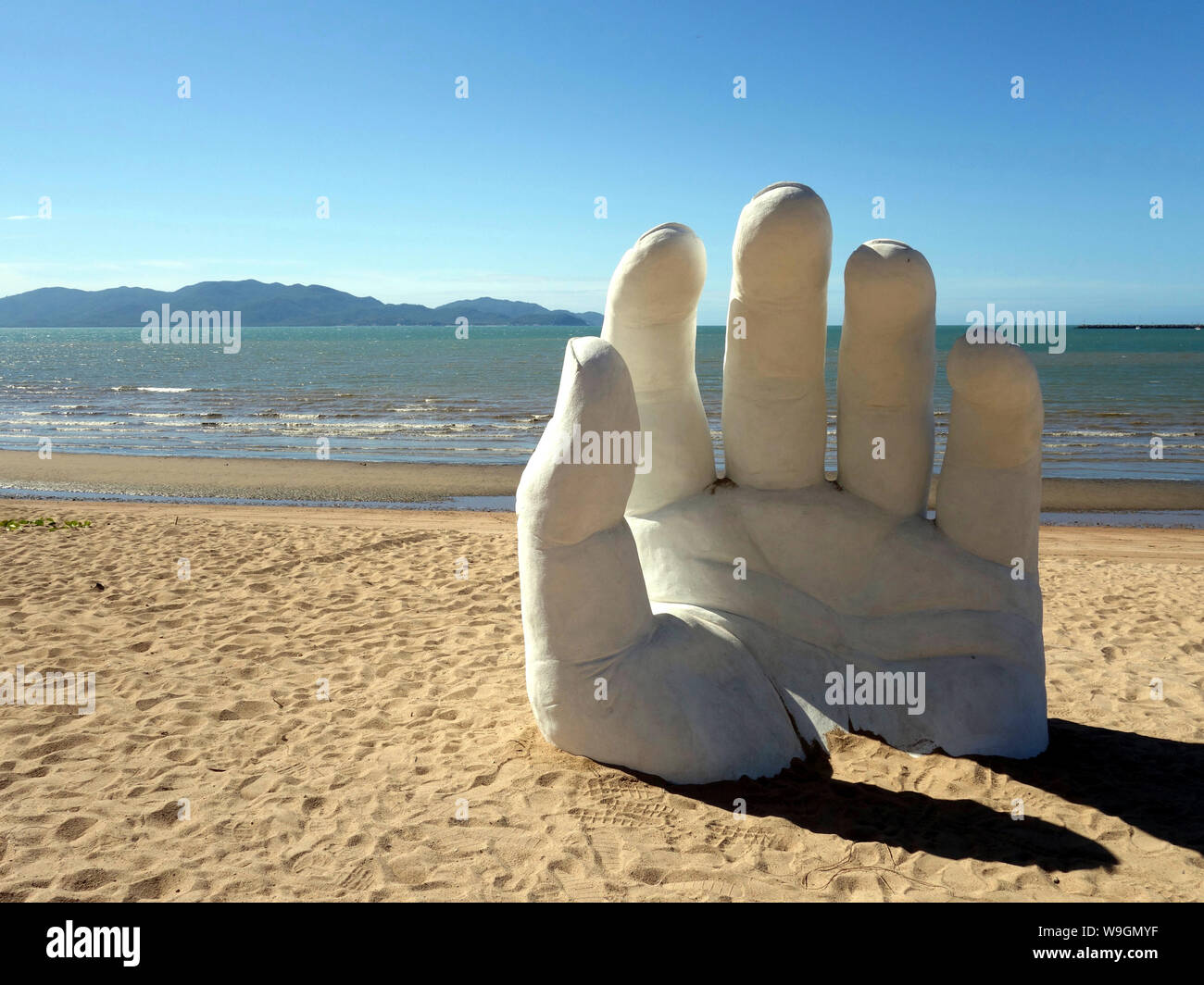 An art display called "Hand in the Sand" at the Strand Ephemera ...