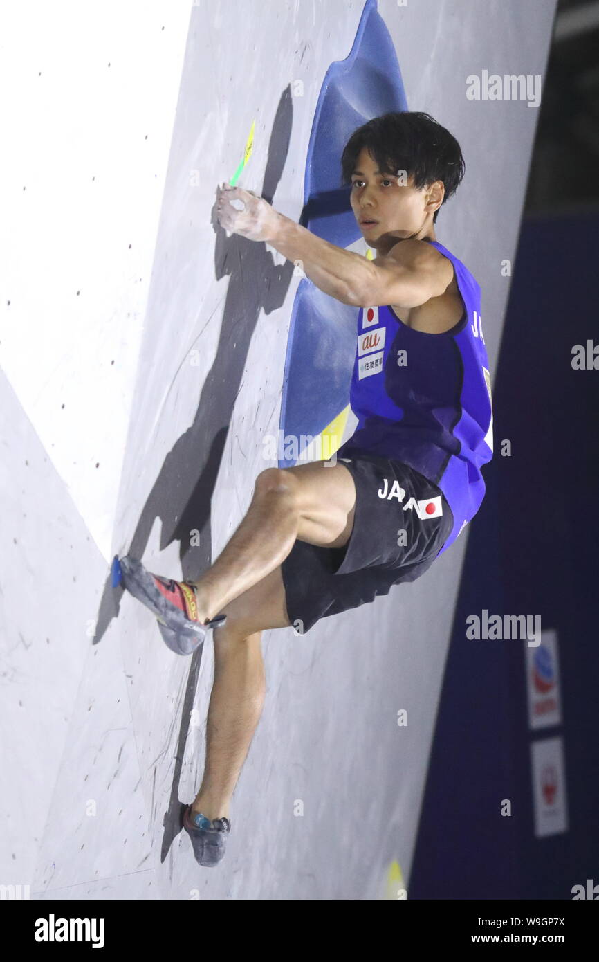 Tokyo, Japan. 13th Aug, 2019. Kai Harada (JPN) Sport Climbing : IFSC ...