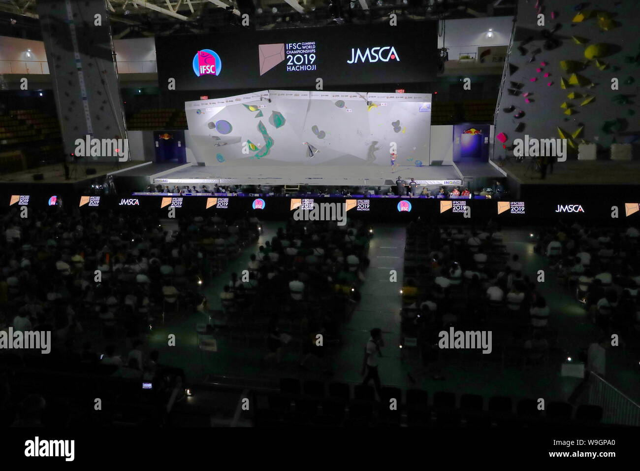 Tokyo, Japan. 13th Aug, 2019. General view Sport Climbing : IFSC ...