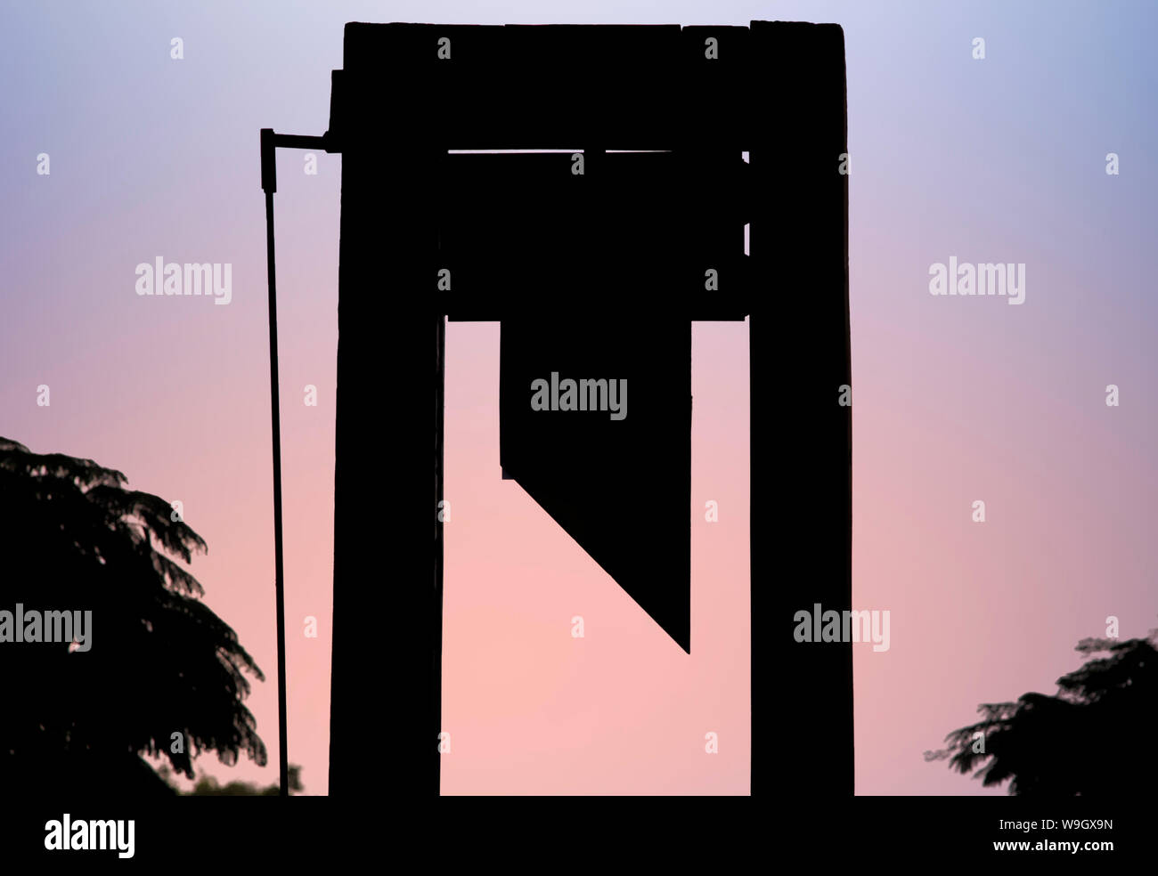 A replica of guillotine, the symbol of the French Revolution placed by ...