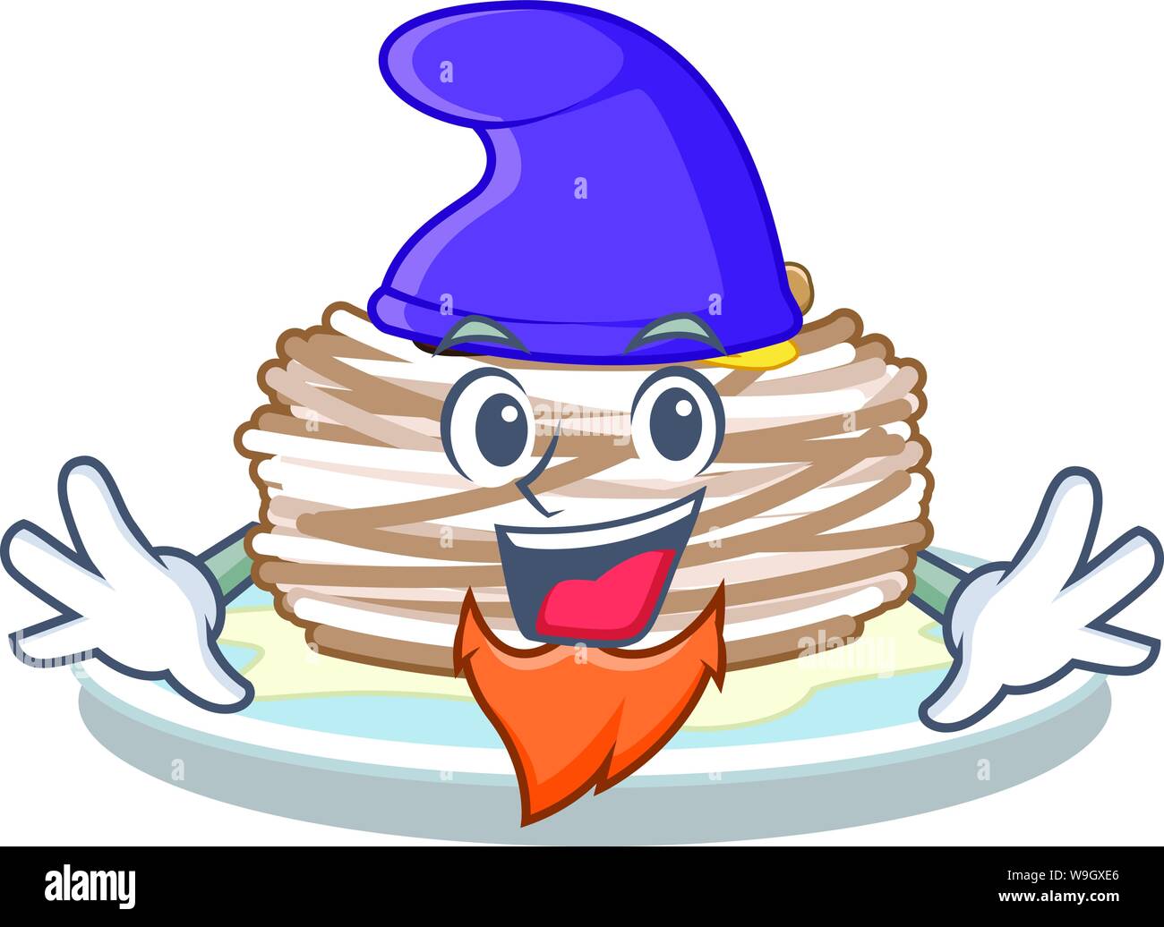 Elf kataifi is served in cartoon bowl Stock Vector Image & Art - Alamy