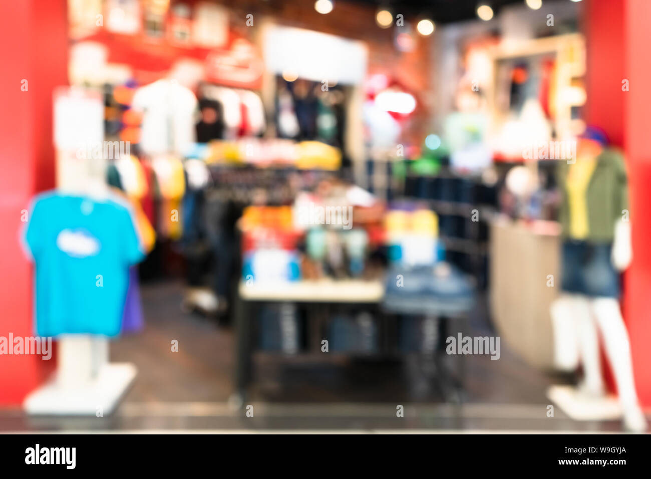 abstract blurred background of fashion store. clothing boutique store ...