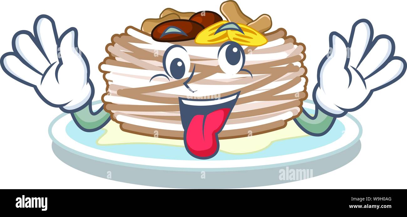 Crazy plate of kataifi cartoon on table Stock Vector Image & Art - Alamy