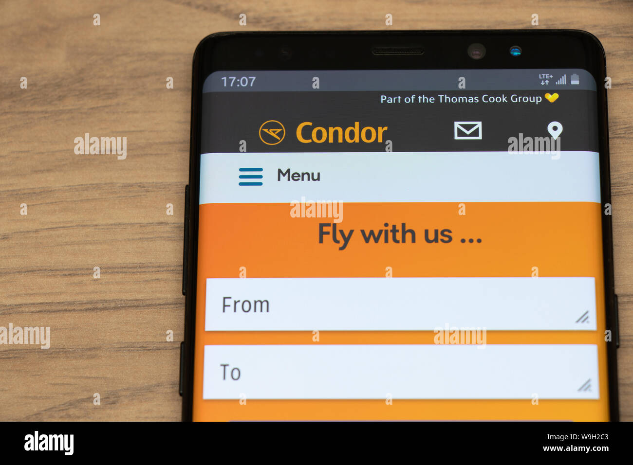 Condor Airlines website homepage on a smartphone Stock Photo - Alamy