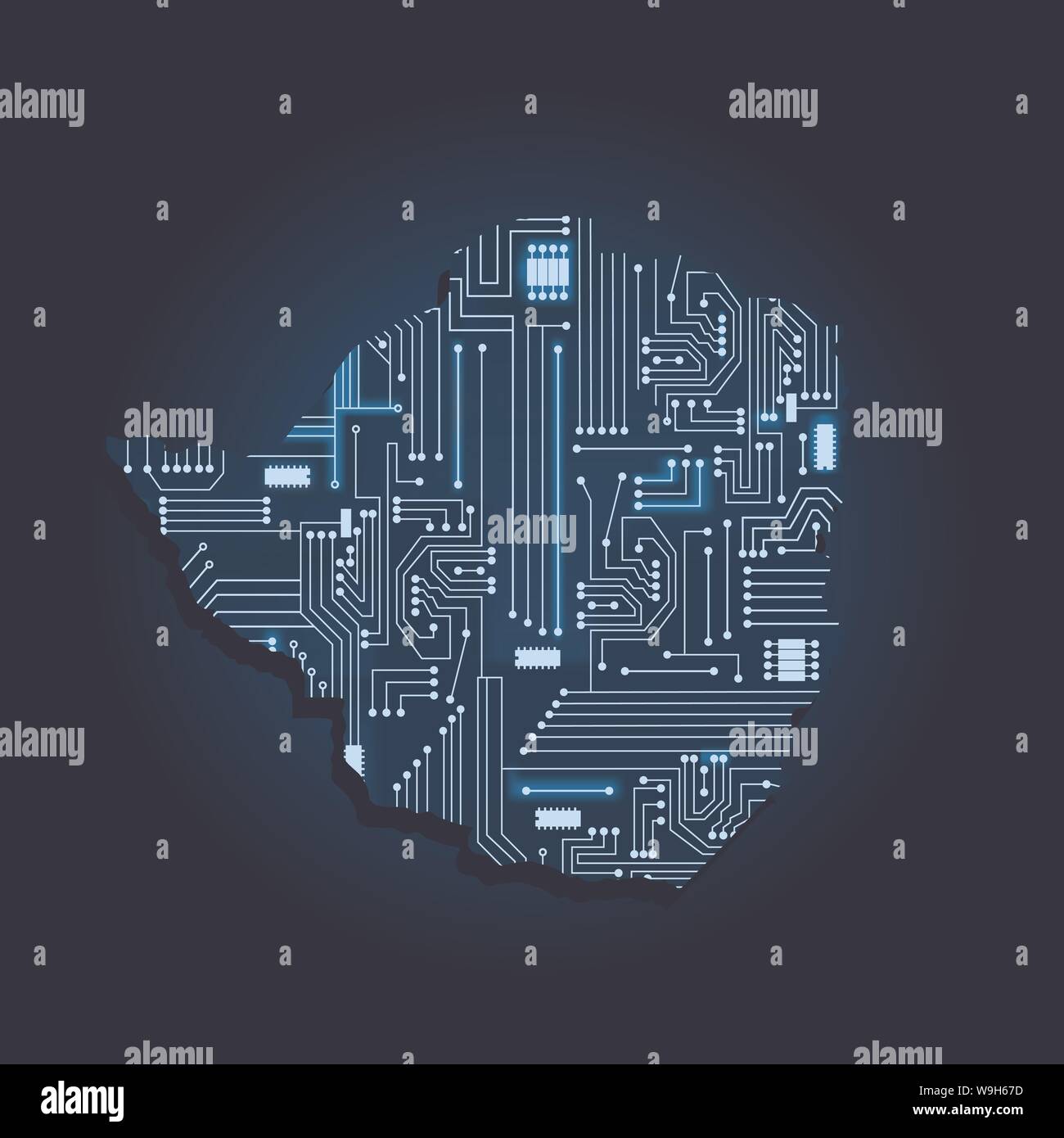 Map of zimbabwe hi-res stock photography and images - Alamy
