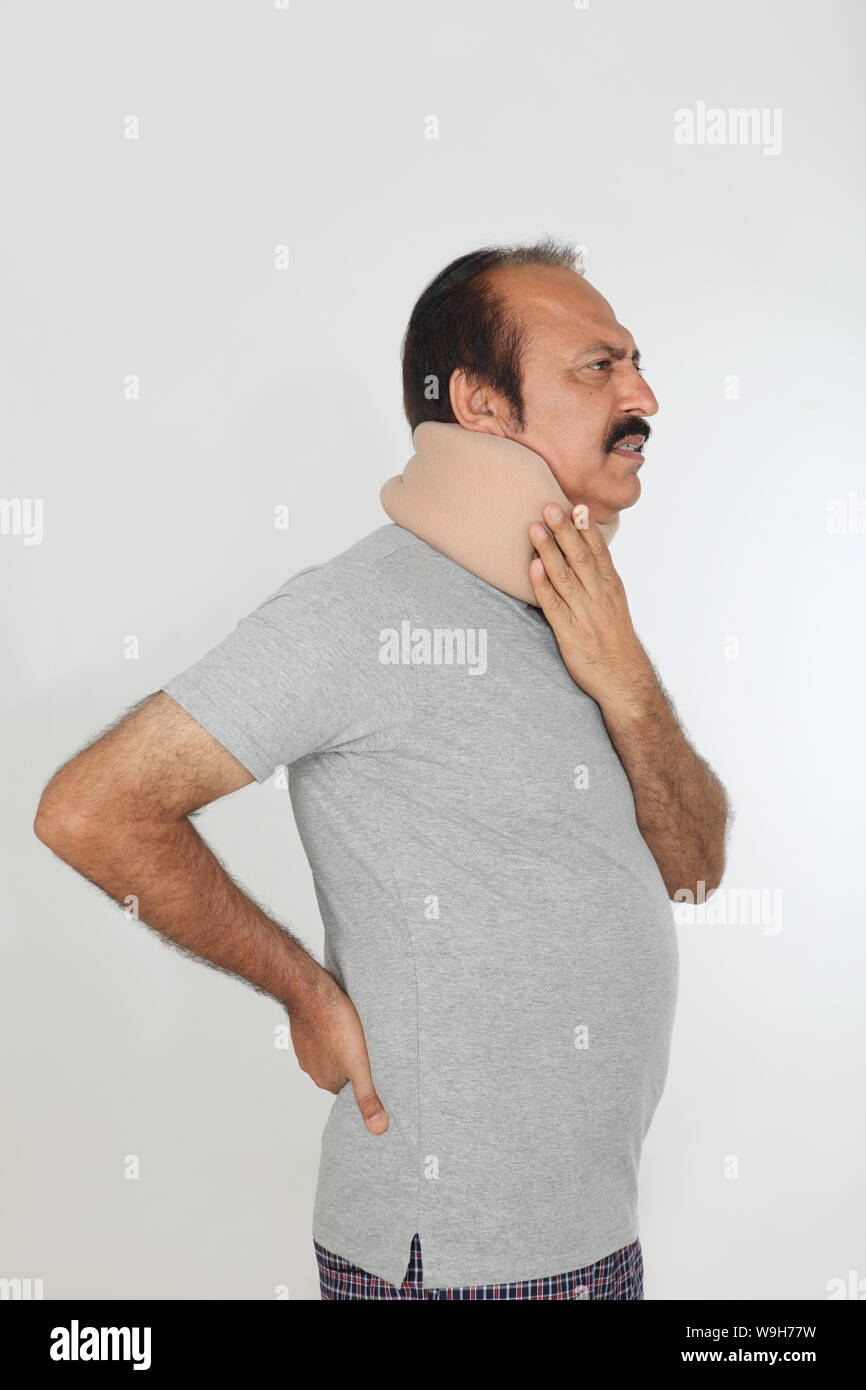 Neck brace senior hi-res stock photography and images - Alamy