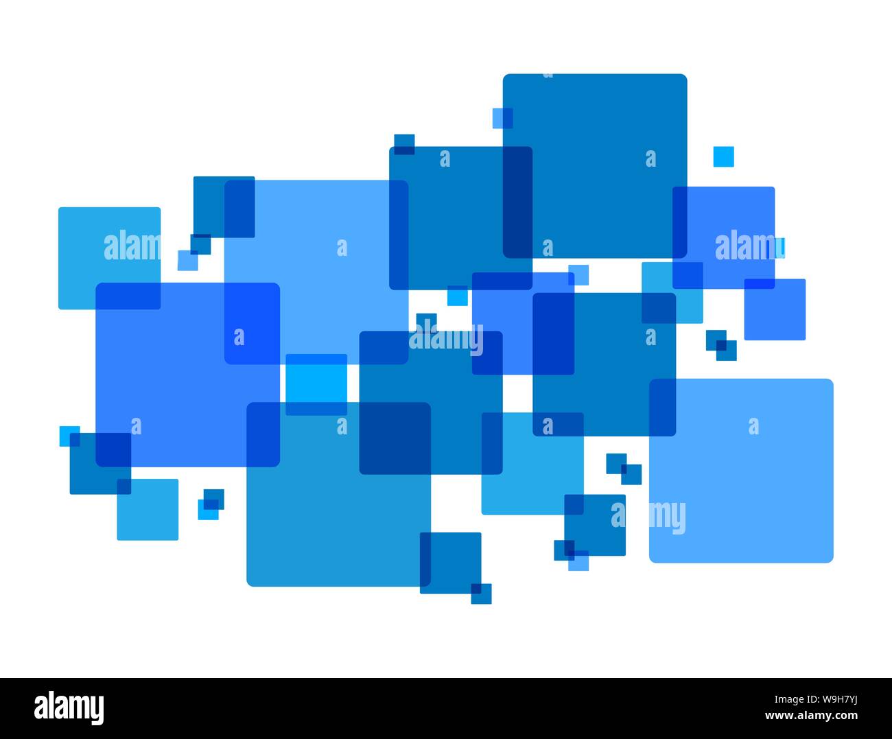 Abstract background of blue intersecting squares, simple flat design Stock Vector Image & Art ...