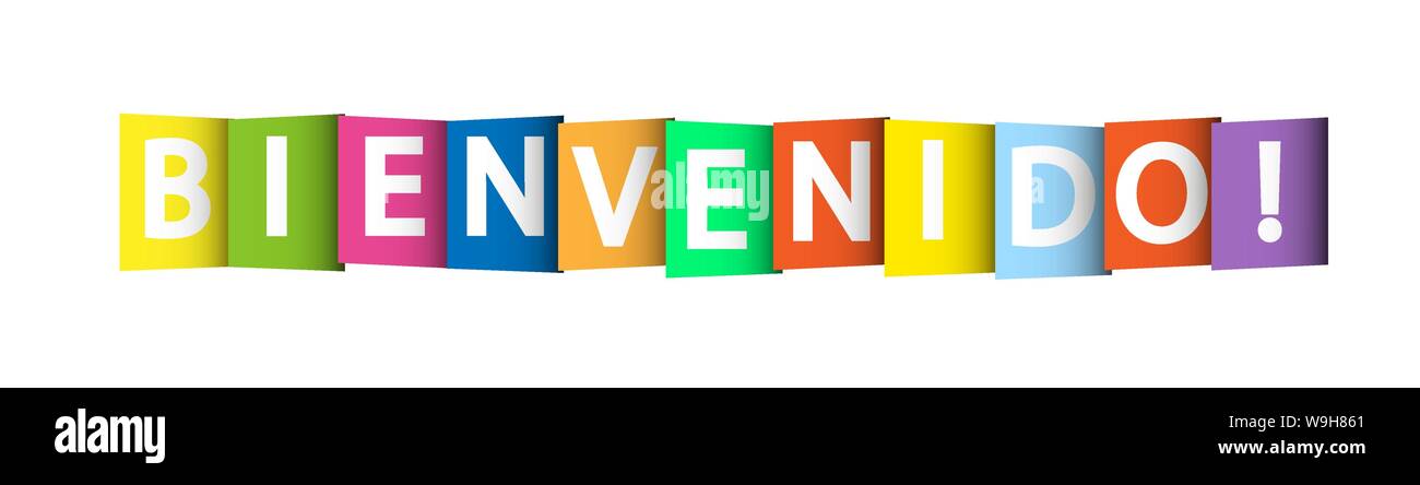 Colorful banner that says WELCOME! Lettering for design and decoration ...