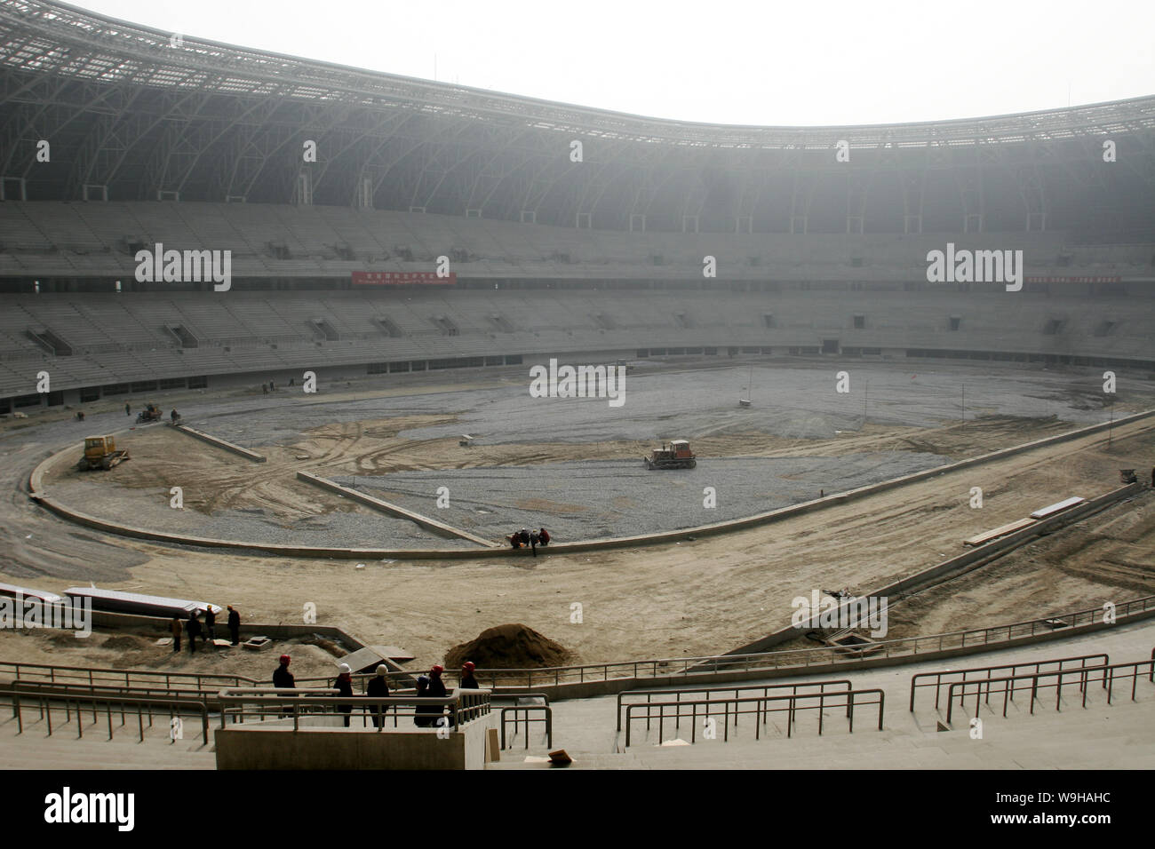 Interior of Tianjin Olympic Center Stadium in downtown Tianjin, Feb 28 ...