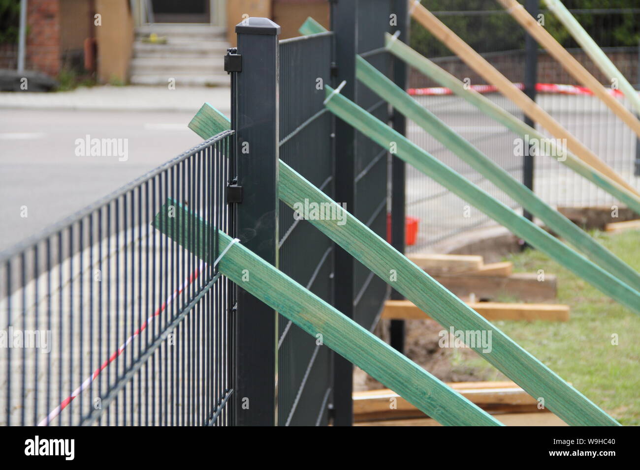 build new garden fence Stock Photo - Alamy