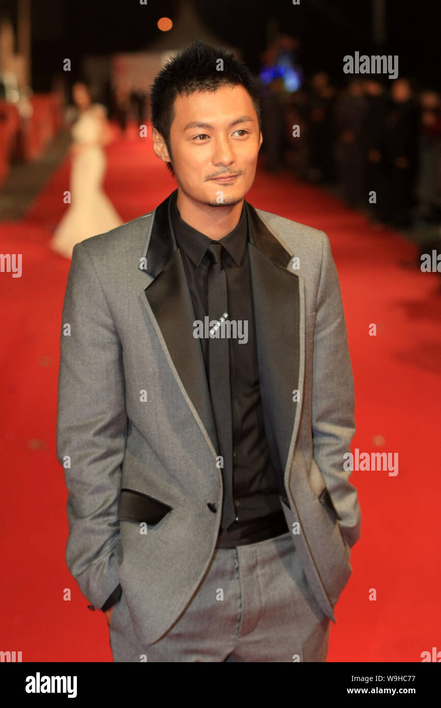 Hong Kong actor Shawn Yue poses on the red carpet before the China ...