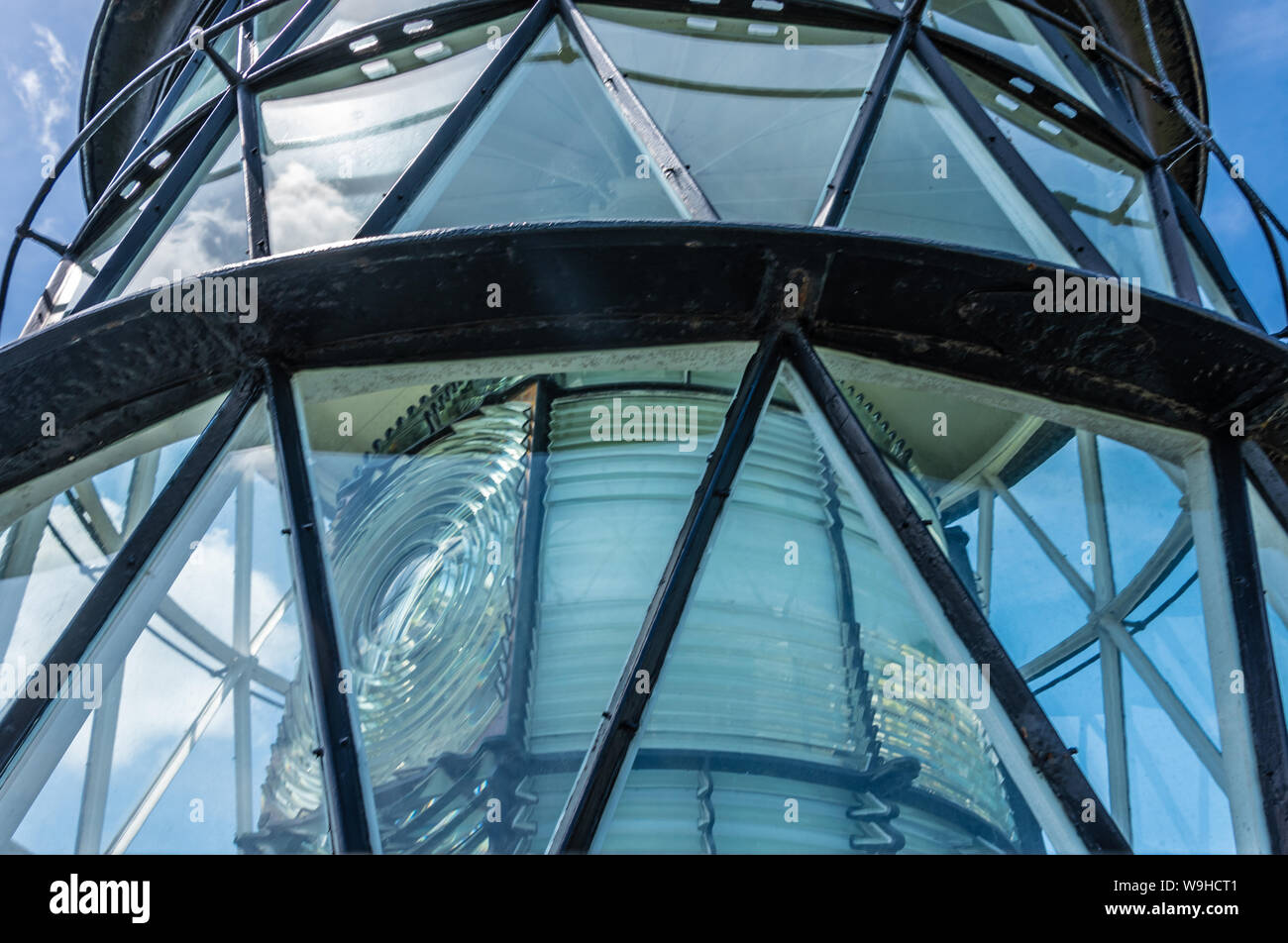 Beacon light atop the Jupiter Inlet Lighthouse in Jupiter, Palm Beach ...