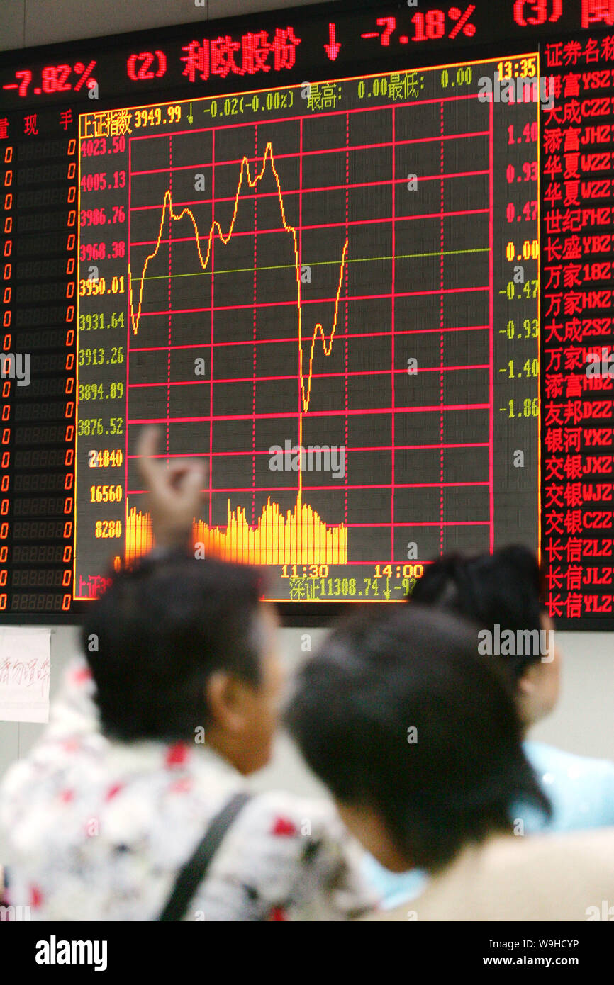 Shanghai stock market screen hi-res stock photography and images - Alamy
