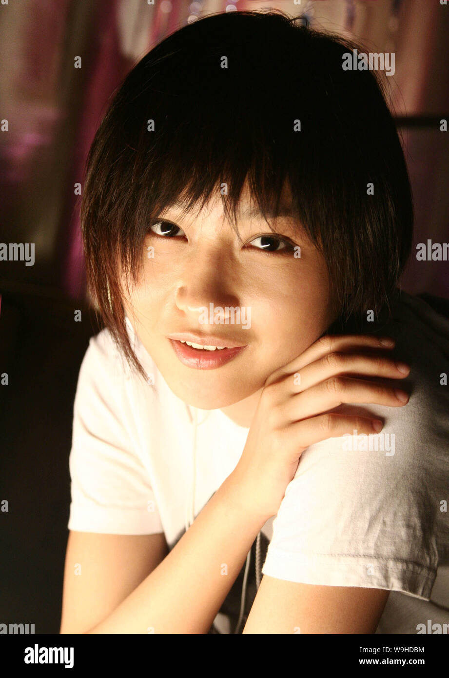 Chinese actress Tian Yuan during an interview in Beijing 16 May 2006 ...