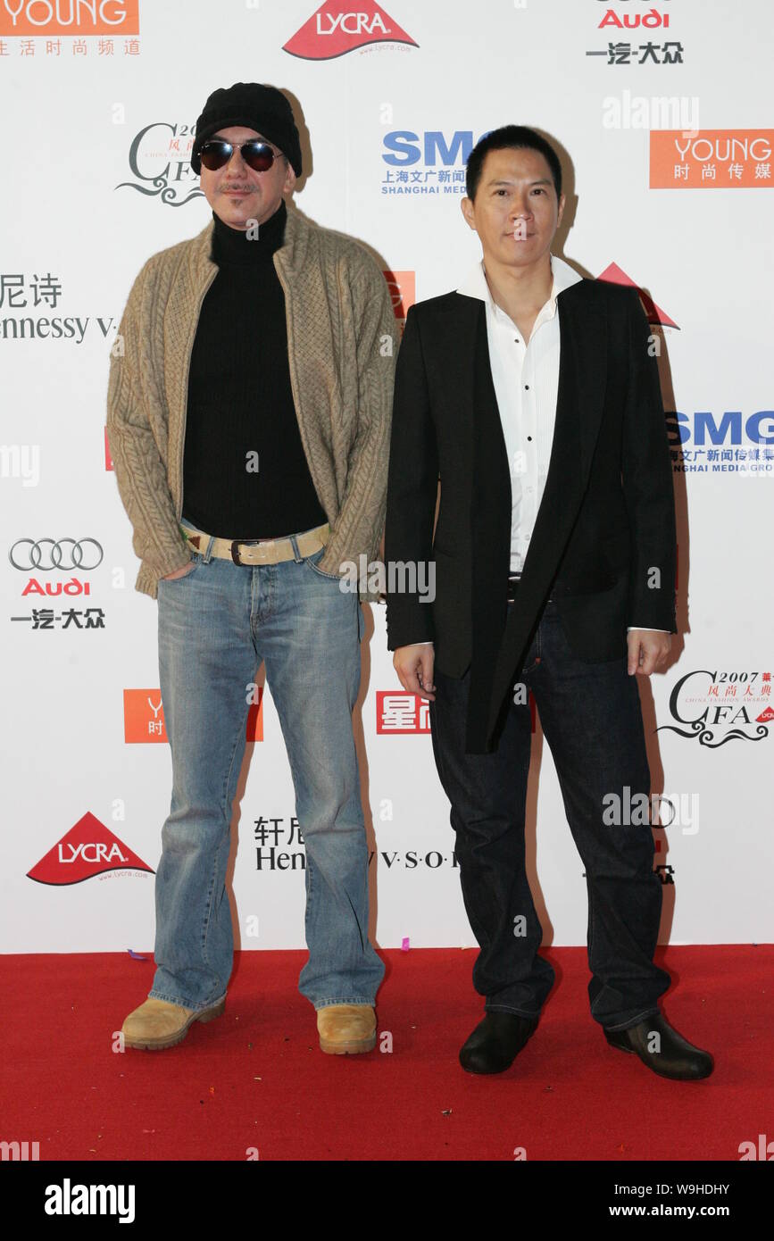 Hong Kong actor Anthony Wong and Hong Kong actor Nick Cheung pose on ...